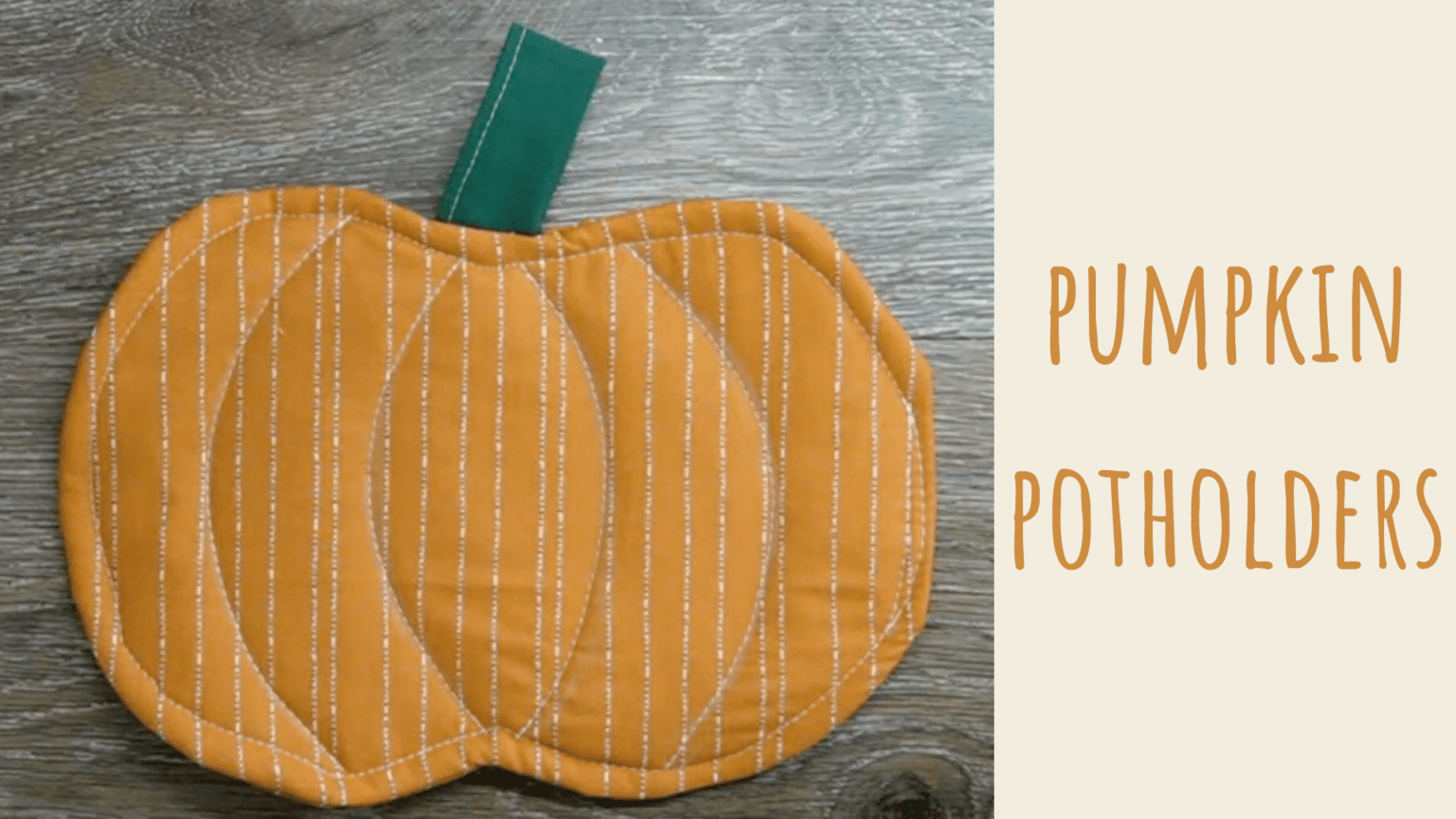 DIY Pumpkin Potholders - Elevation Handmade